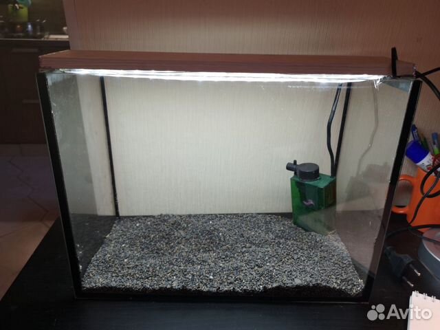 Аквариум + фильтр, растения и свет