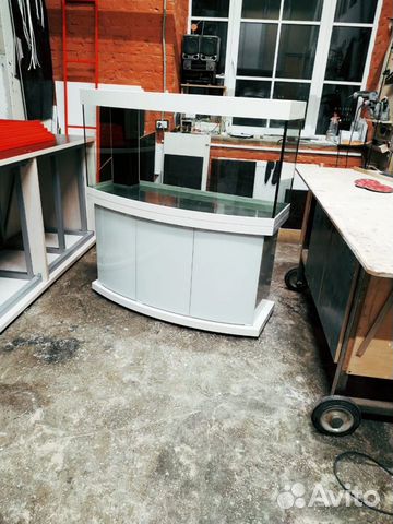 Аквариум панорамный 300 литров белый акрил